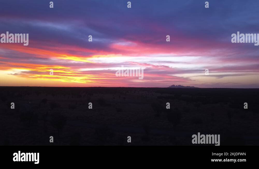 Amazing sunset Kata Tjuta National Park, Australia. The Olgas in the ...