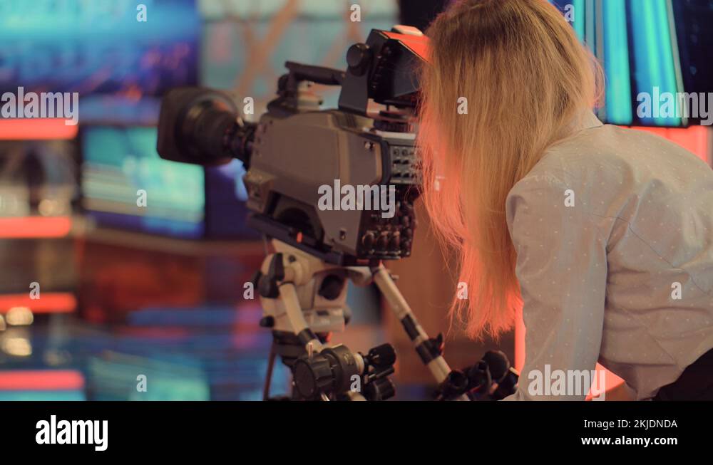 Television Operator TV Broadcasting Channel.Camera Operator TV Studio ...