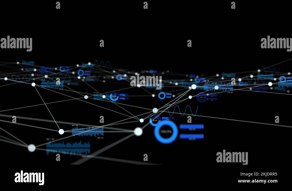 Loop animation of Communication network concept. IoT (Internet of ...