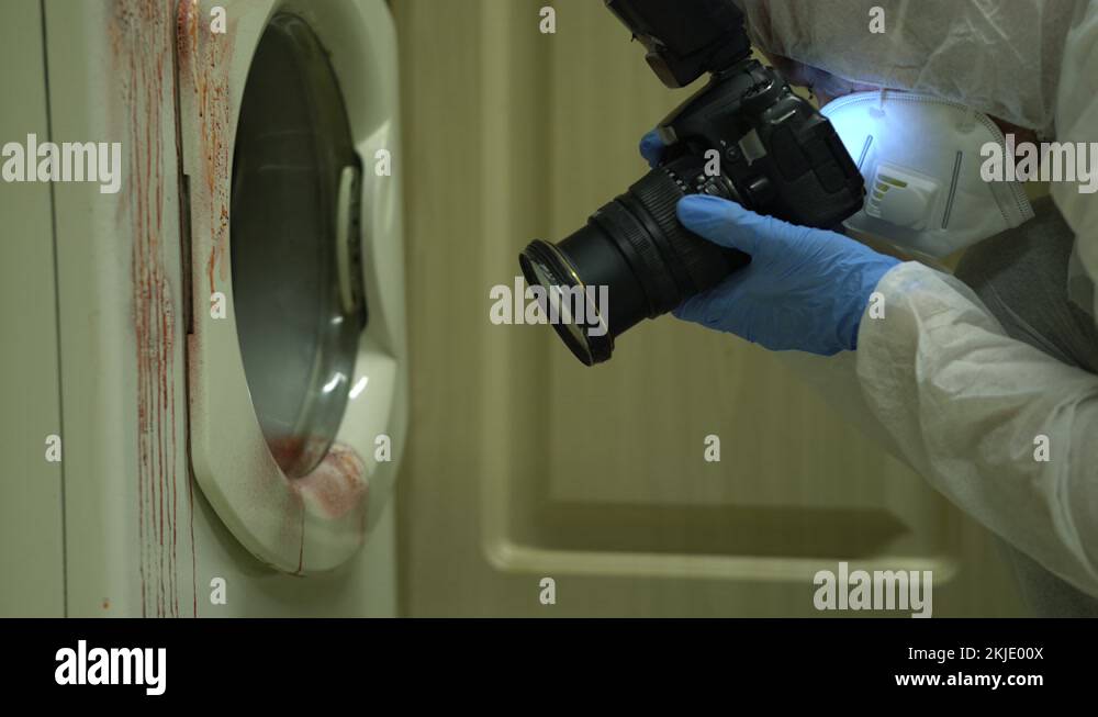 CSI Photographer Captures Blood Splatter At Murder Scene In Kitchen, 4K ...