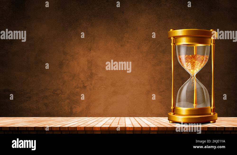 golden hourglass with green screen animation background,coins falling ...