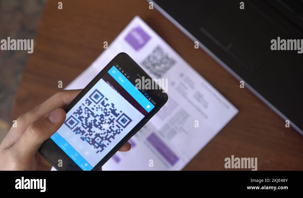 QR Utility Bill. Mobile Bill Payment with QR Codes Stock Video Footage ...