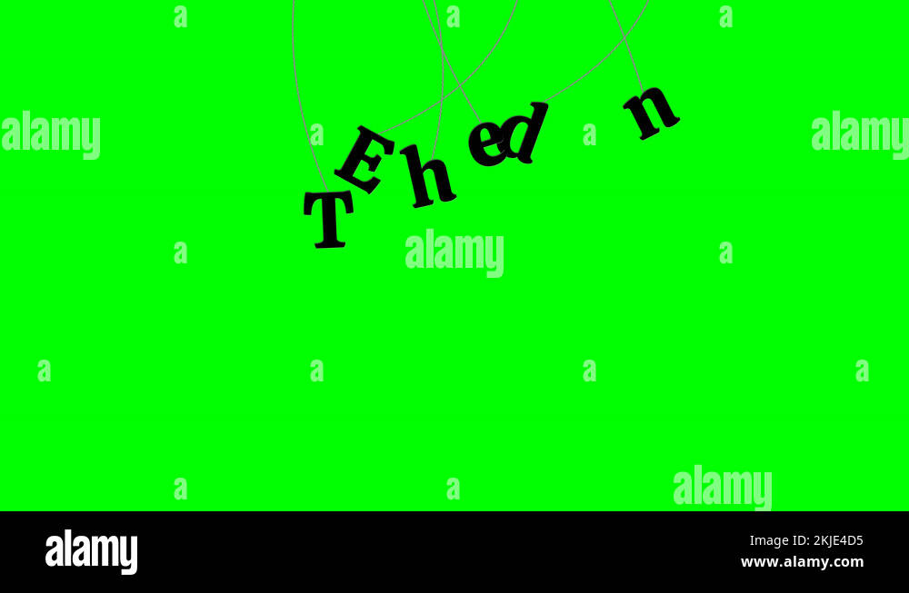 "The End" cartoon type animation on green screen Stock Video Footage ...