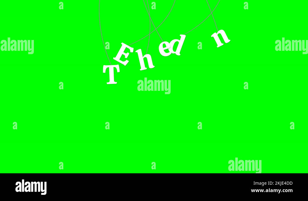 "The End" cartoon type animation on green screen Stock Video Footage ...