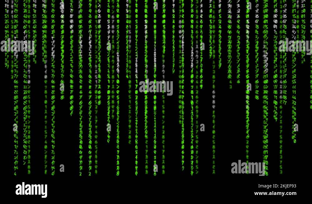 Green Matrix Grid, Matrix intro, Falling green binary numbers ...