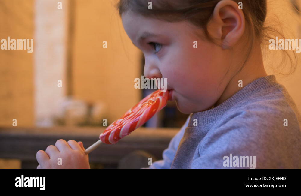 Portrait funny little girl licking Stock Videos & Footage - HD and 4K ...