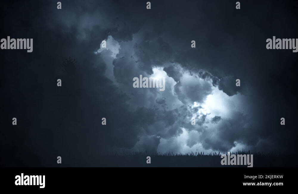 Medusa the Gorgo of the Greek mythology Under an Epic Lightning Storm ...