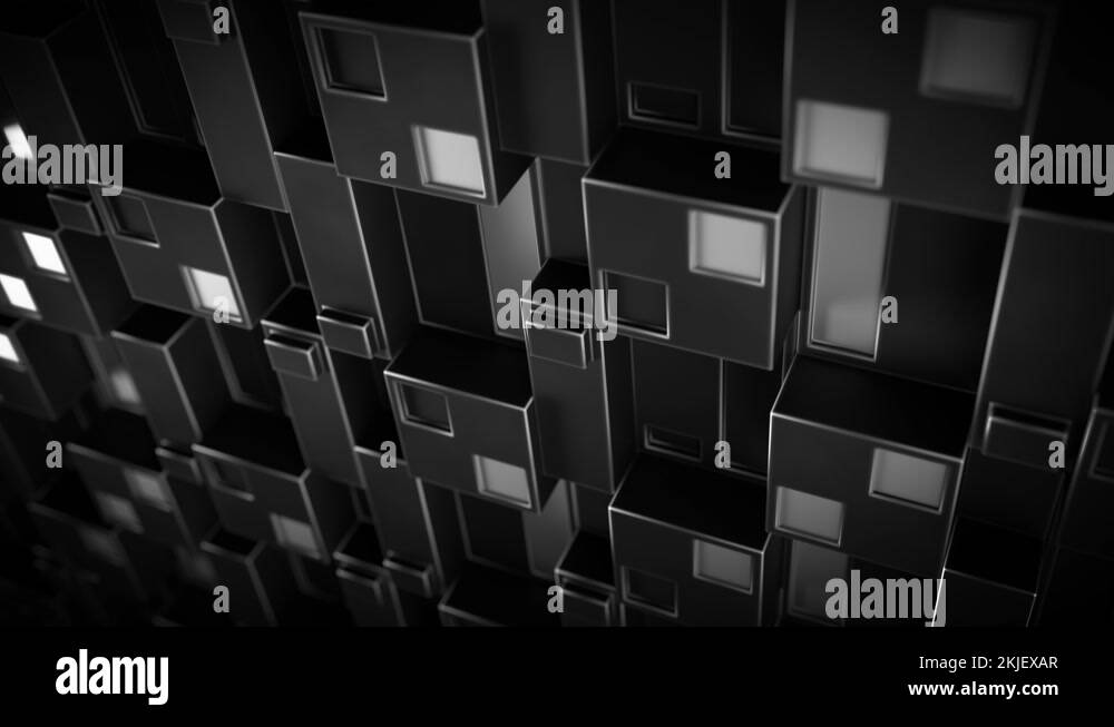 Sci-fi black wall panel 3D render seamless loop animation Stock Video ...