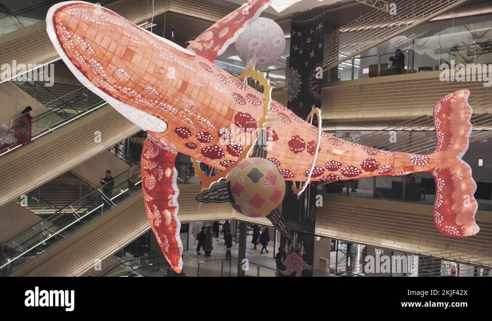 A Huge Whale Installation At The Ginza Six Luxury Shopping Mall In ...