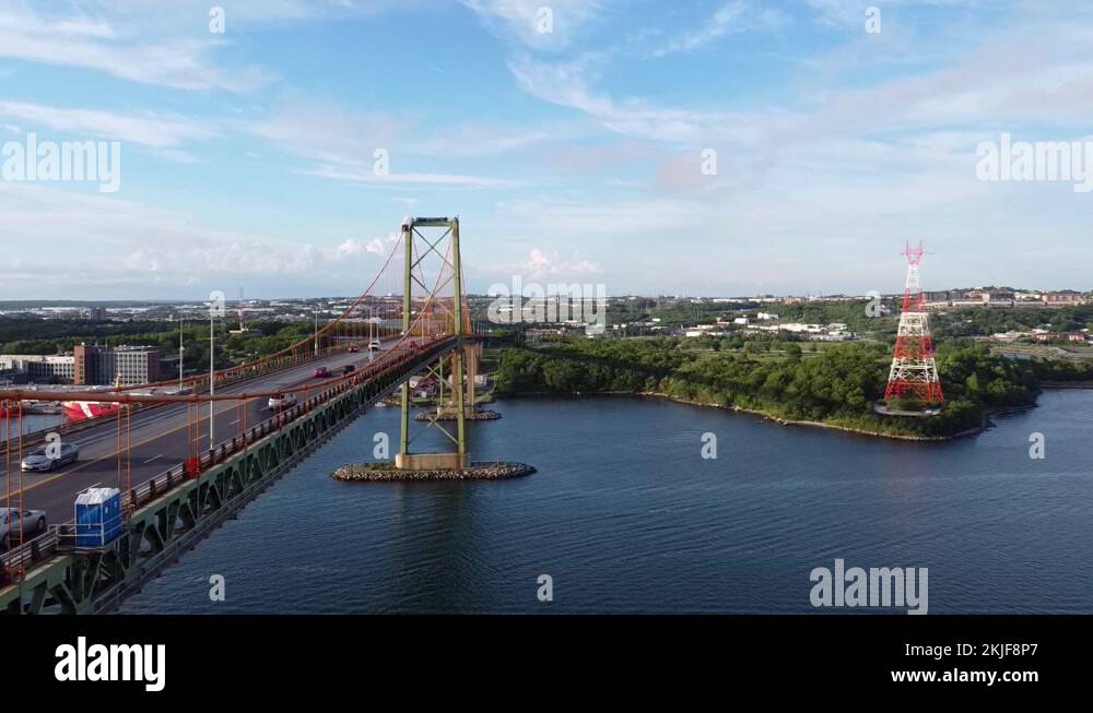 Drone footage of Mackay Bridge in Halifax Nova Scotia, Canada. Travels ...