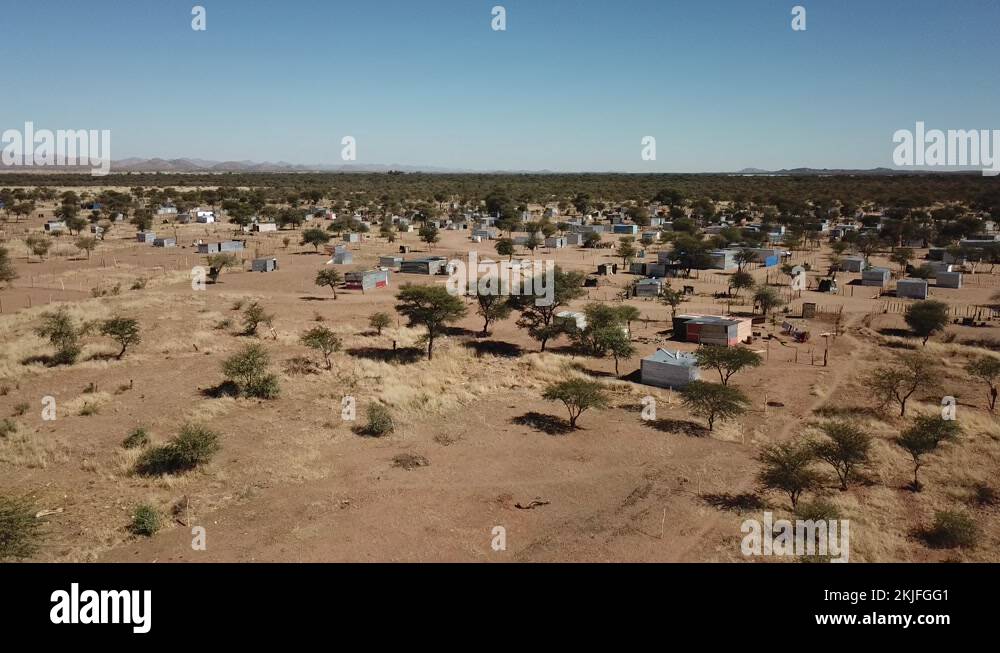 4K aerial video of Okahandja township in Namibia Stock Video Footage ...