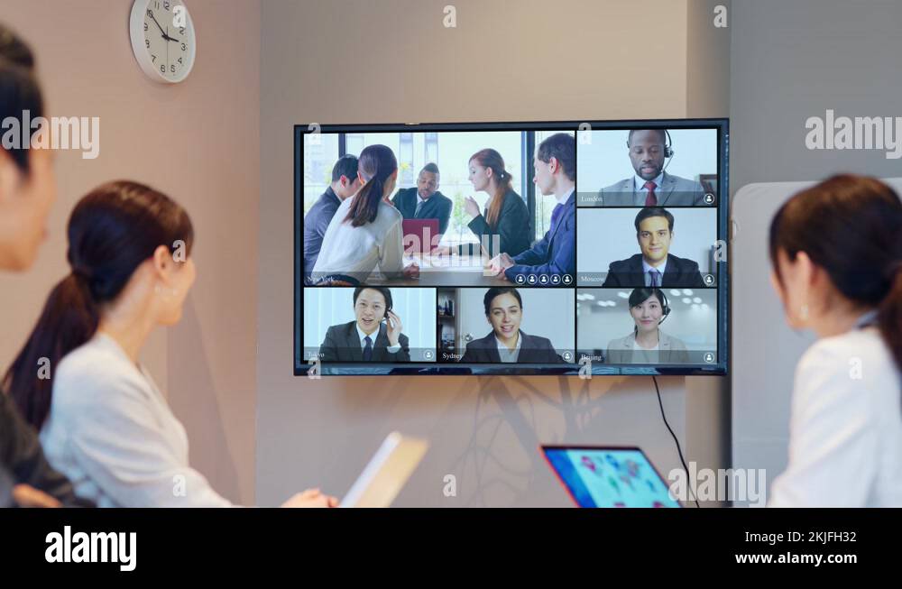 Video conference concept telemeeting Stock Videos & Footage - HD and 4K ...