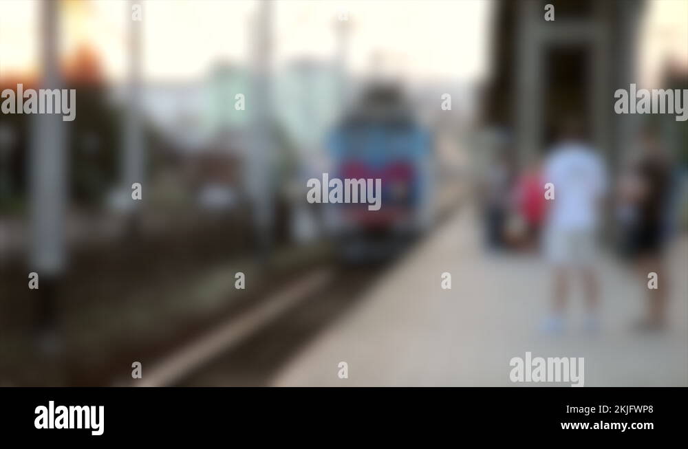Blurred train railroad station blurred motion Stock Videos & Footage ...