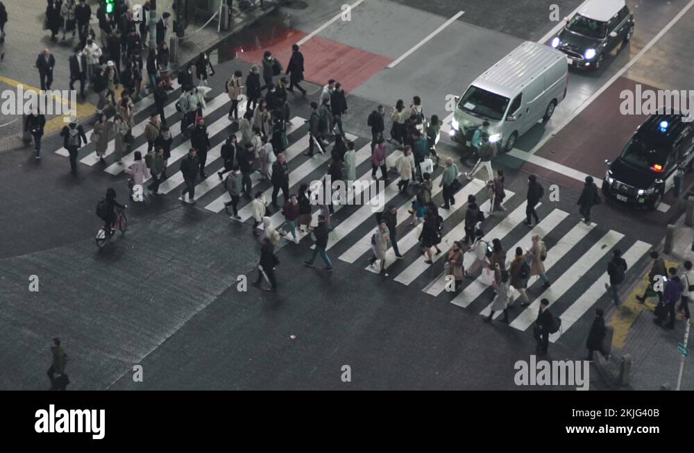 Crowd people crossing pedestrian lane Stock Videos & Footage - HD and ...