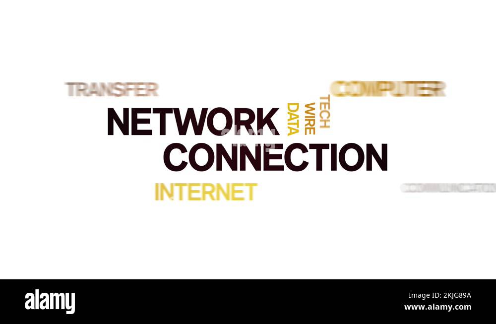 4k Network Connection Animated Word Cloud,Text Design Kinetic ...