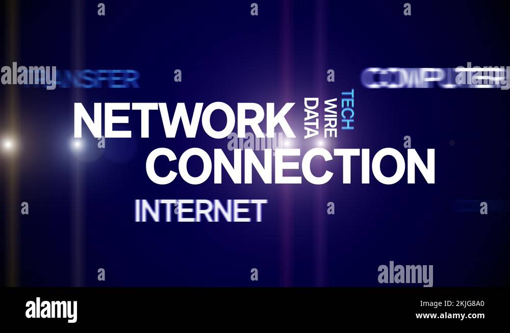 4k Network Connection Animated Word Cloud,Text Design Kinetic ...