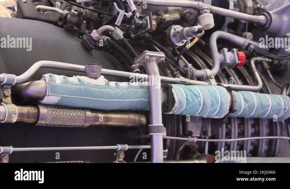 Strapping on a rocket engine pipes Stock Video Footage - Alamy