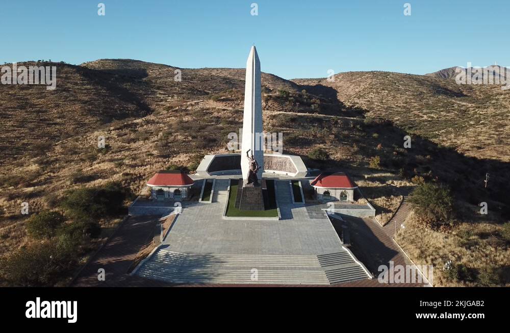 4K aerial video of Heroes Acre complex in Windhoek, Namibia Stock Video ...