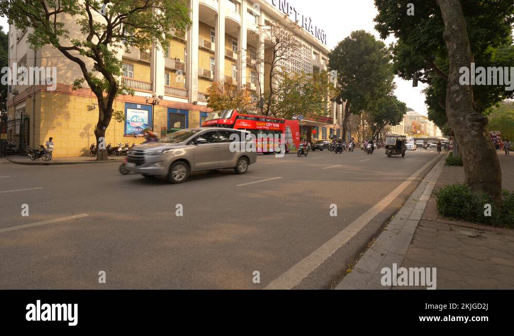 Relentless traffic and pollution in Hanoi, Vietnam's capital city Stock ...