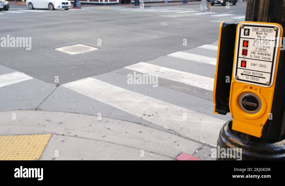 Push button pedestrian crossing crosswalk Stock Videos & Footage - HD ...
