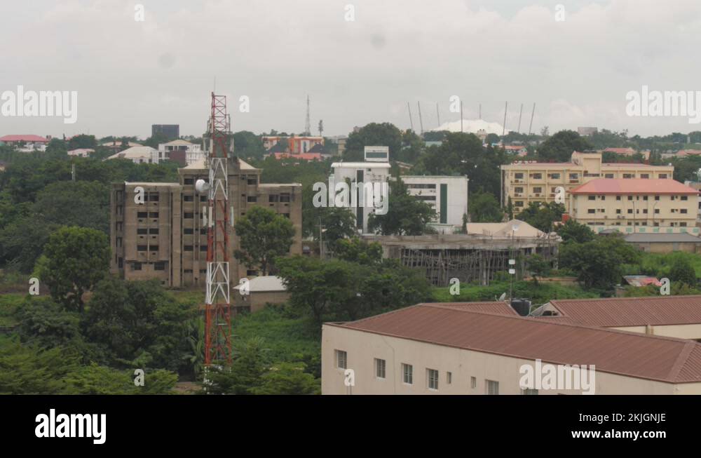 Top view aerial photo of fct Abuja with development buildings Stock ...