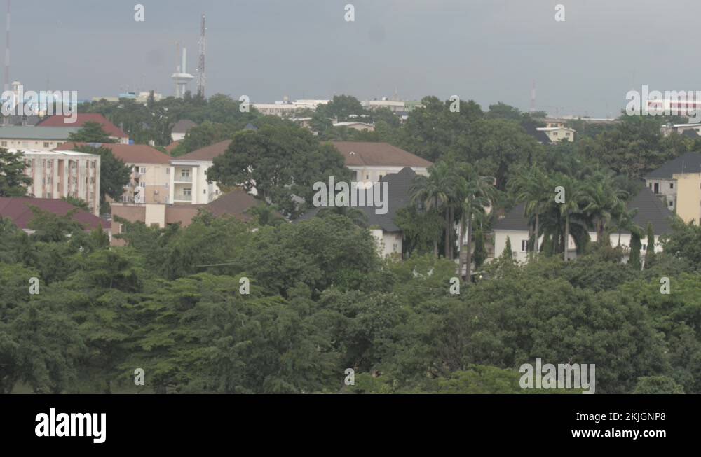 Top view aerial photo of fct Abuja with development buildings Stock ...
