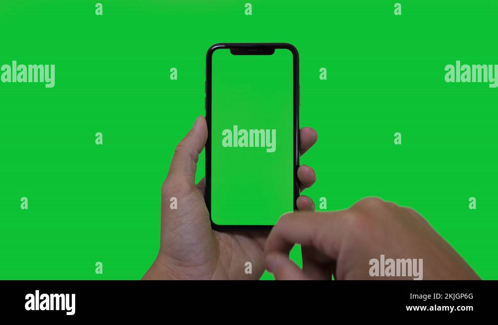 8 Smartphone Hand Gestures, Green Screen Stock Video Footage - Alamy