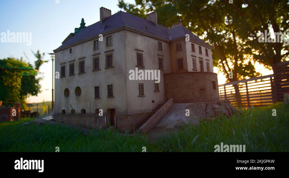 Realistic model of estate at museum of miniature castles Stock Video ...