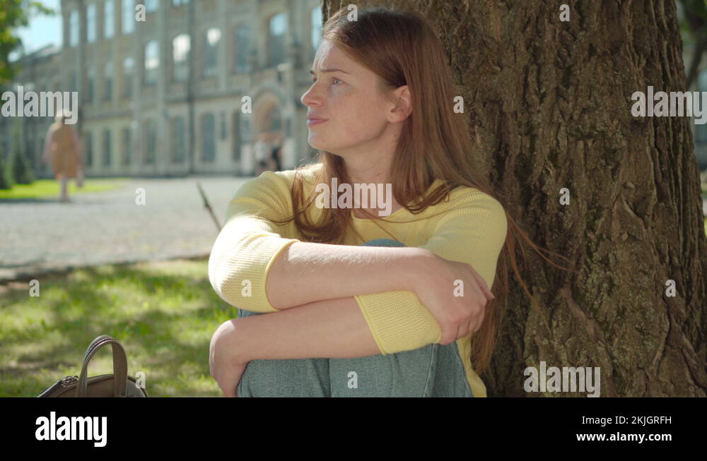 Portrait caucasian girl hugging knees Stock Videos & Footage - HD and ...