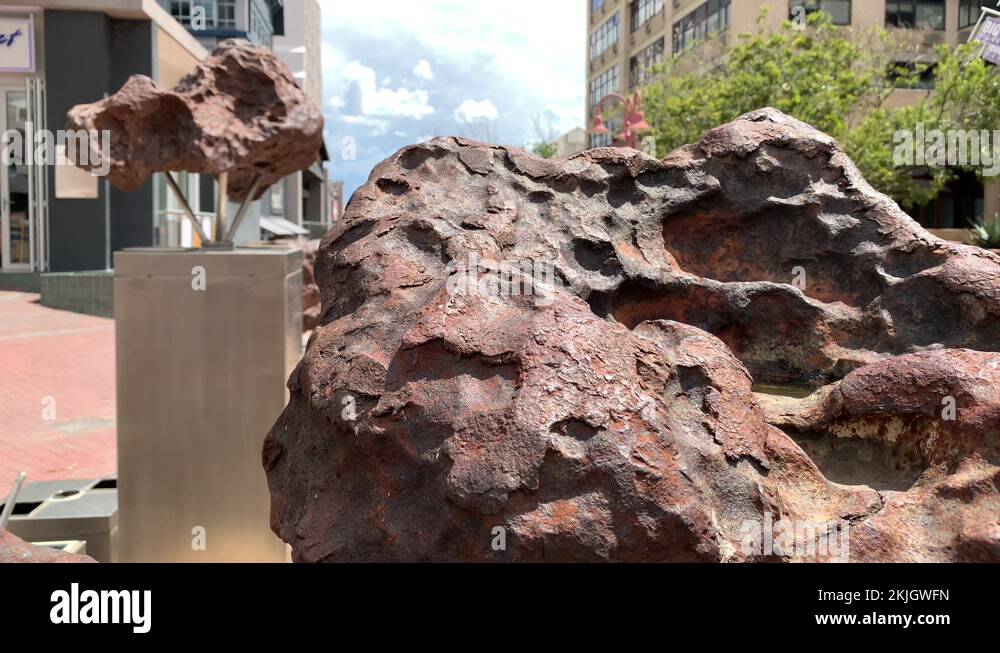 4K video of meteorites monument in Windhoek, Namibia Stock Video ...