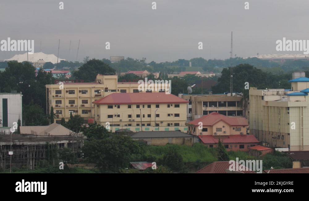 Top view aerial photo of fct Abuja with development buildings Stock ...