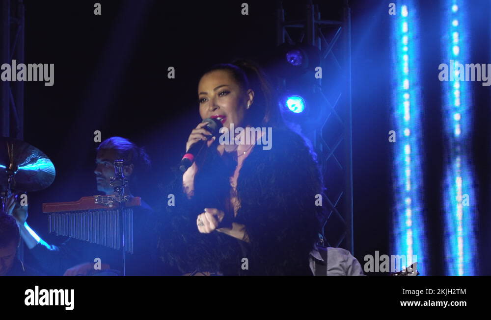 Ceca Raznatovic a serbian celebrity singer star is having a concert at ...