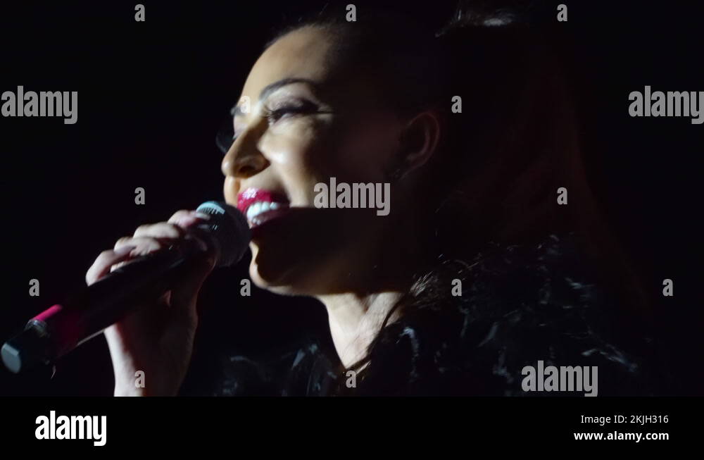 Ceca Raznatovic a serbian celebrity singer star is having a concert at ...