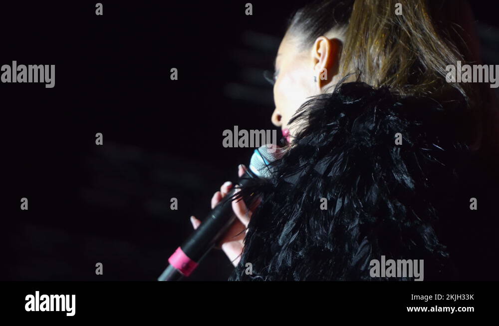 Ceca Raznatovic a serbian celebrity singer star is having a concert at ...