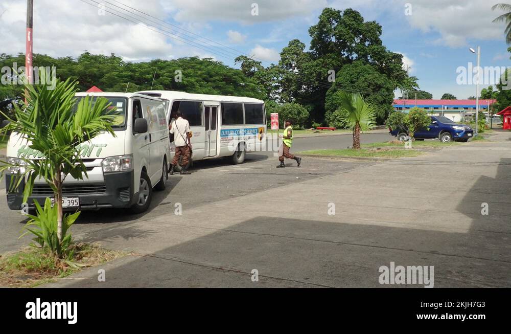 Kokopo town public bus at the middle of the town Papua New Guinea Stock ...