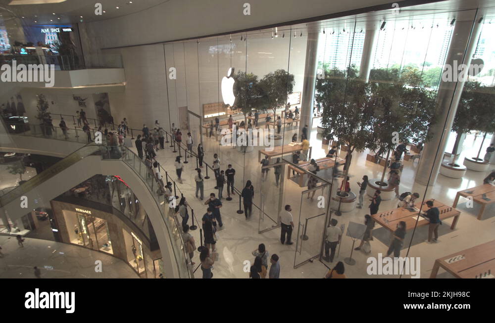 Apple official store at Icon Siam shopping mall in Bangkok, Thailand ...