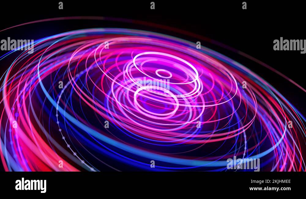 Light flow in ring structure, bg in 4k. Abstract looped background with ...
