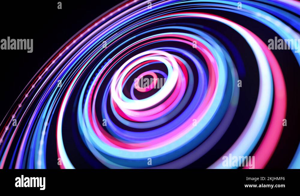 Light flow in ring structure, bg in 4k. Abstract looped background with ...