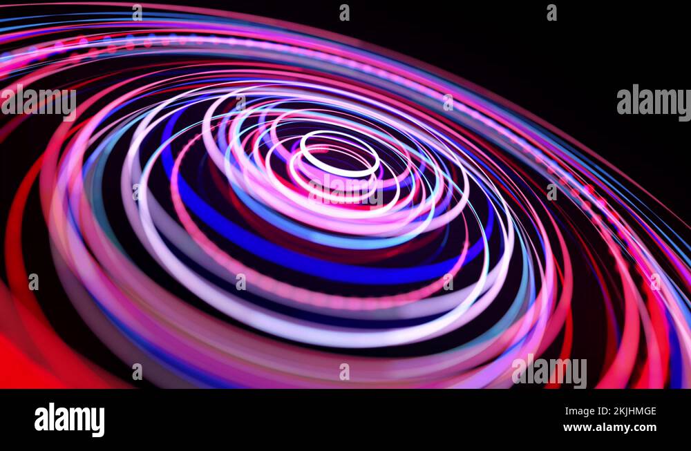 Light flow in ring structure, bg in 4k. Abstract looped background with ...