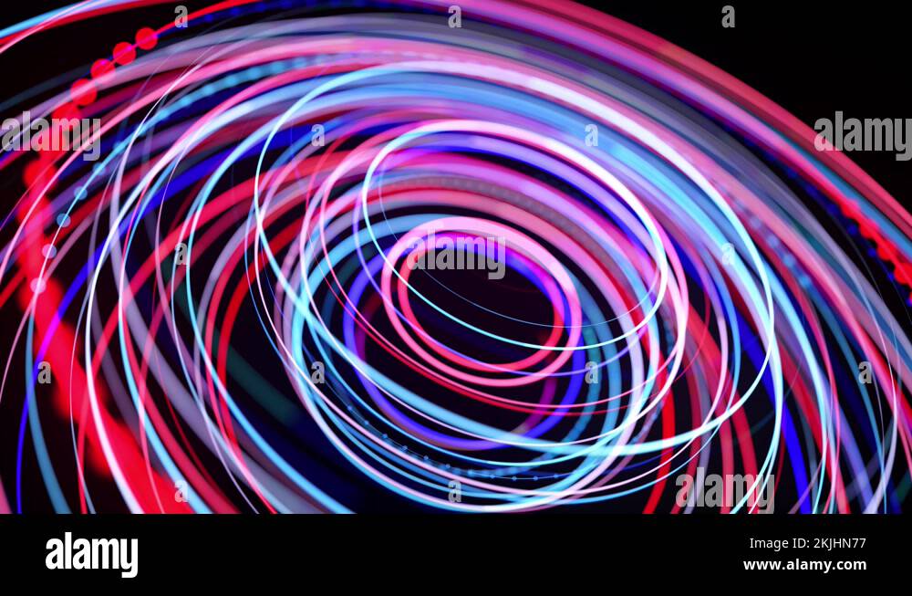 Light flow in ring structure, bg in 4k. Abstract looped background with ...