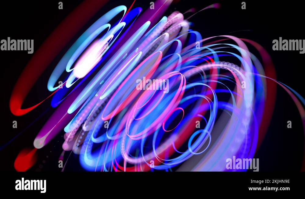 Light flow in ring structure, bg in 4k. Abstract looped background with ...