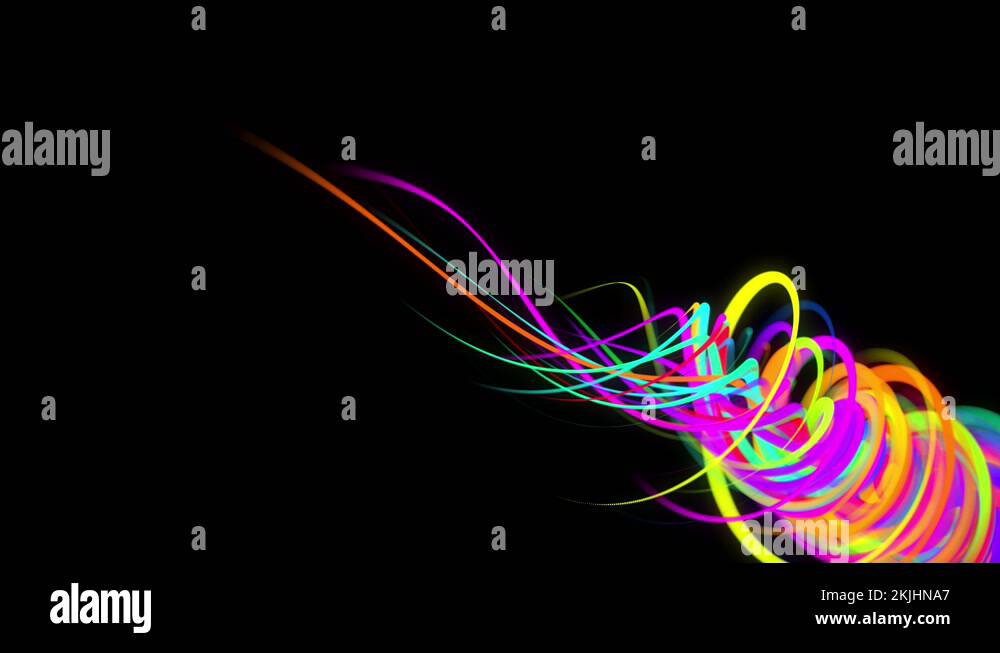 stylish creative abstract background in 4k. colored lines swirling in ...