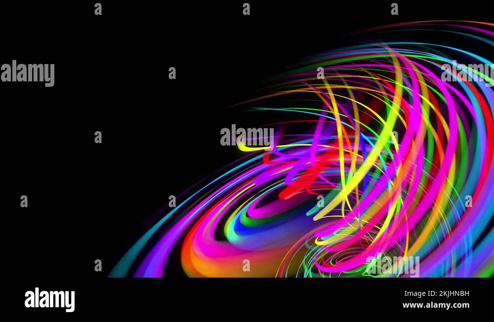 stylish creative abstract background in 4k. colored lines swirling in ...