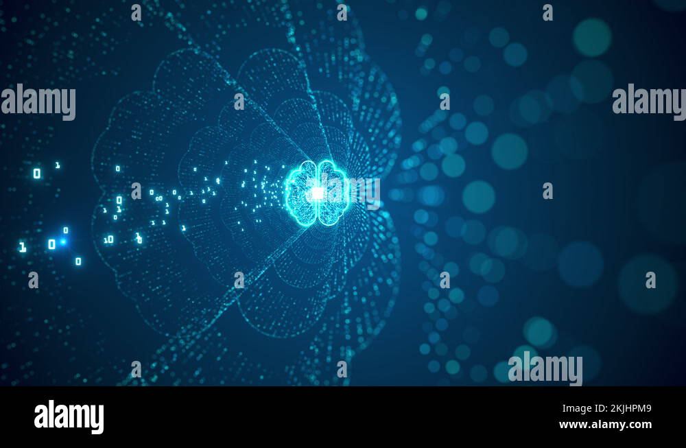 Technology Artificial intelligence (AI) brain digital data concept Stock Video Footage - Alamy