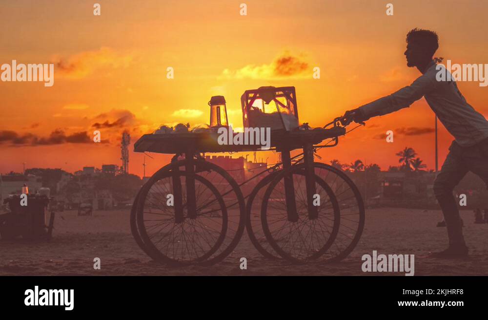 Man pushing cart silhouette Stock Videos & Footage - HD and 4K Video ...