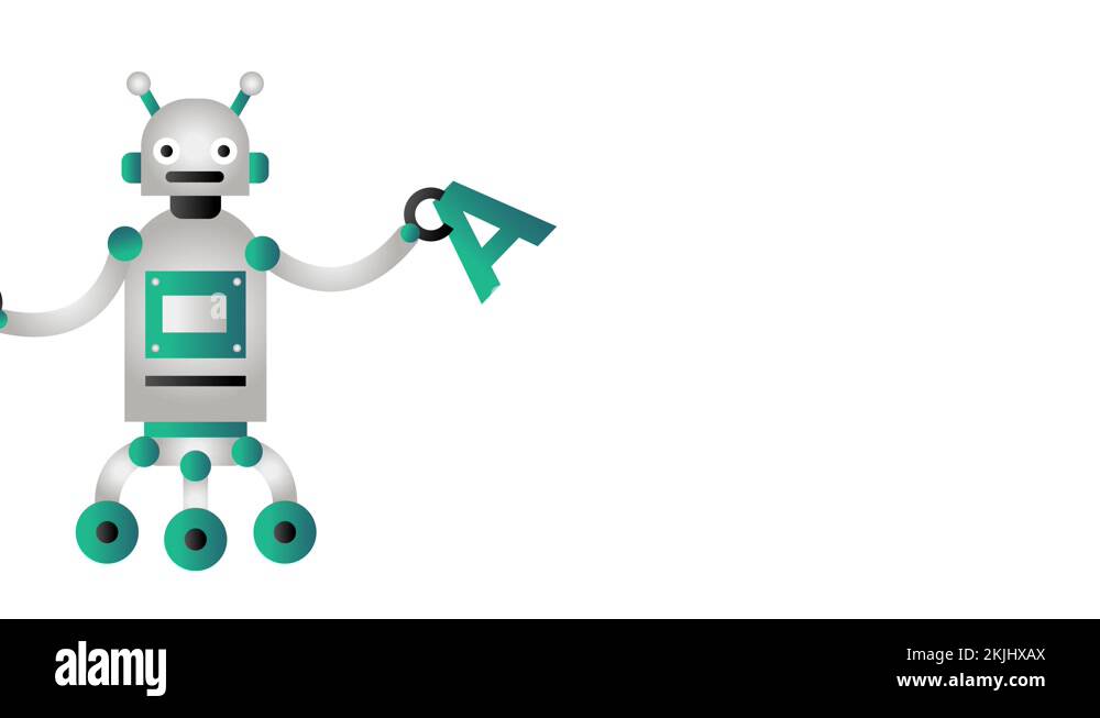 Letter robot cartoon illustration Stock Videos & Footage - HD and 4K ...