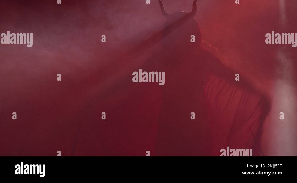 Succubus is lurking in the red smoke, creepy demon silhouette, 4k Stock ...