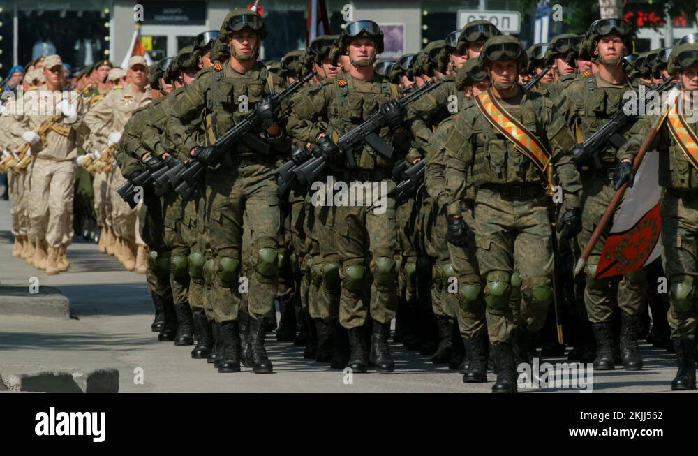 March parade soldier military arm with rifle kalashnikov ak-47 in hand ...