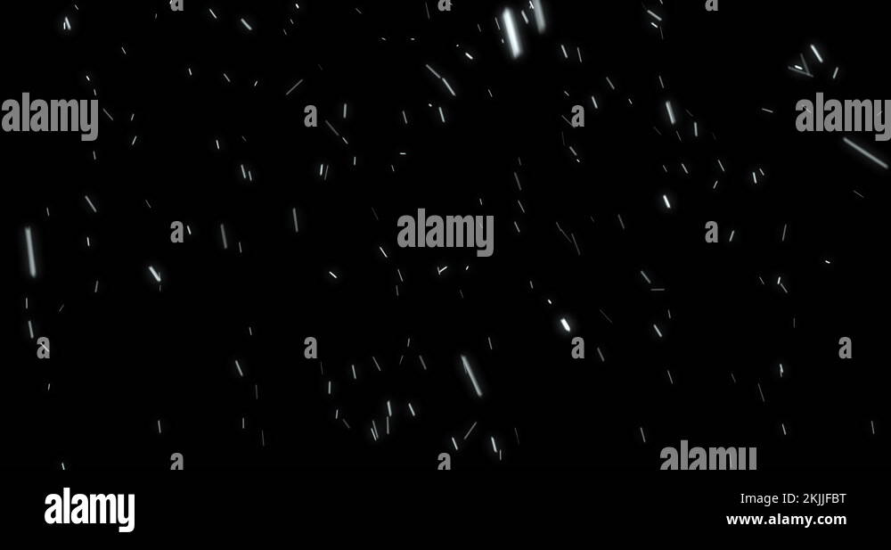 Falling snow on black background. 4k looped animation Stock Video ...