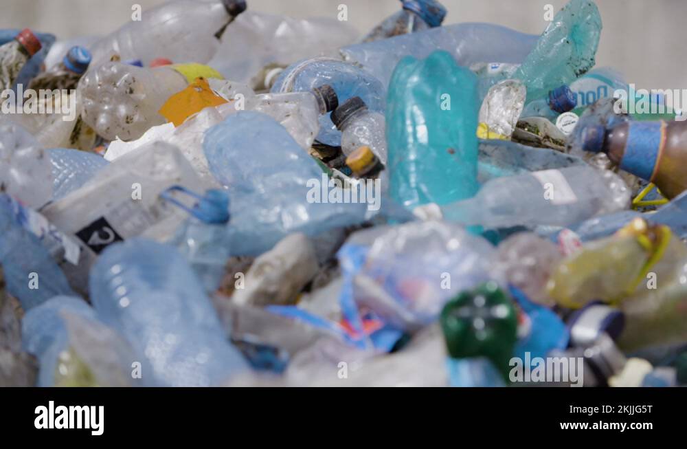 Waste disposal. Close up of plastic garbage. Collecting waste for ...